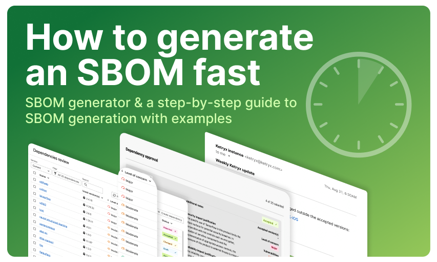 How to generate an SBOM (Software Bill of Materials) fast